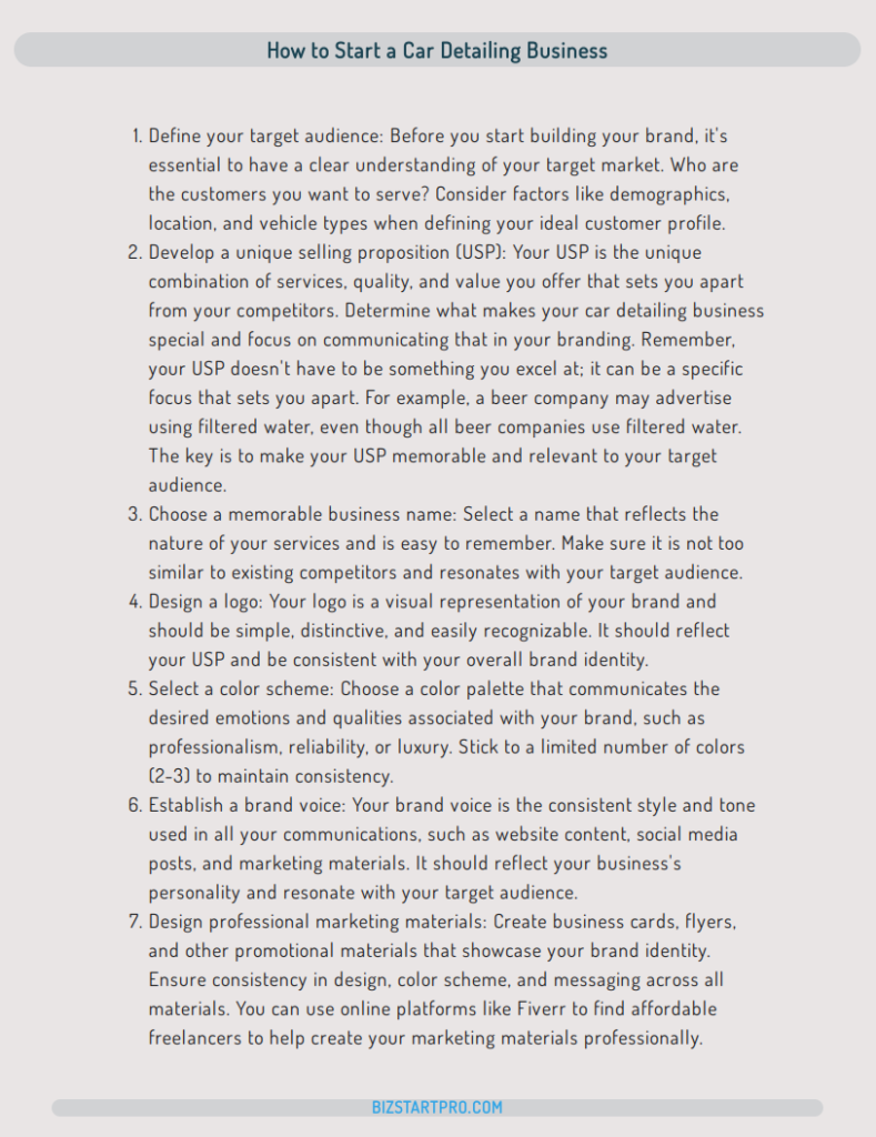 How to Start a Car Detailing Business - Comprehensive Course PDF - Biz ...